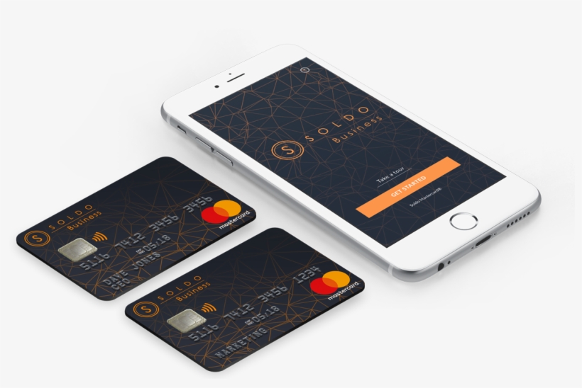 Soldo Business App Plastic Cards - Iphone - 1200x721 PNG Download - PNGkit