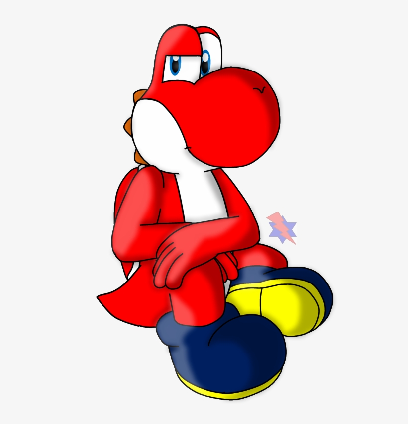 Just A Red Yoshi By Awsmyoshi - Red Yoshi Deviantart - 679x960 PNG Download - PNGkit