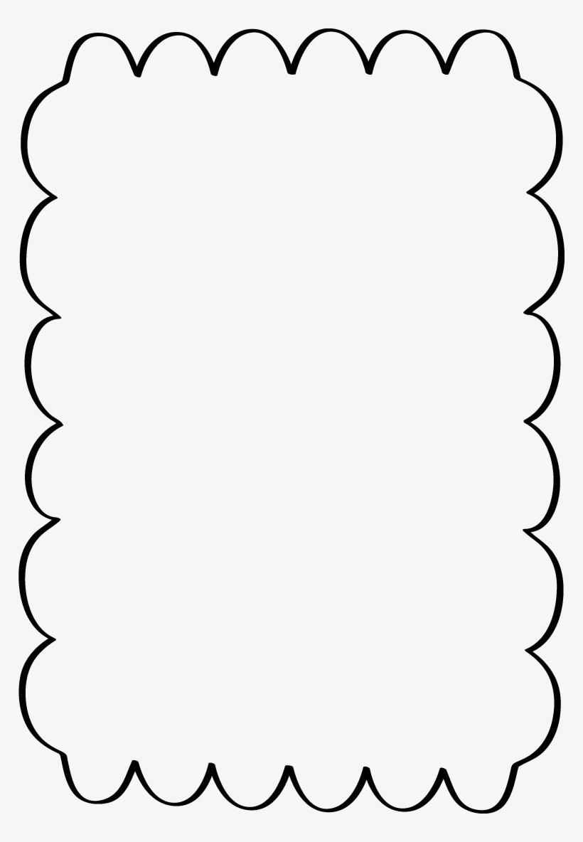 Download Transparent Scalloped Border - Black And White Scalloped ...