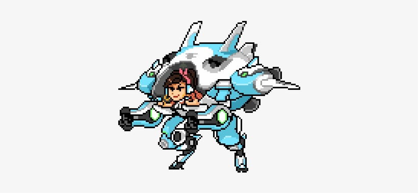 4 - Overwatch Dva Pixel Spray - 450x450 PNG Download - PNGkit