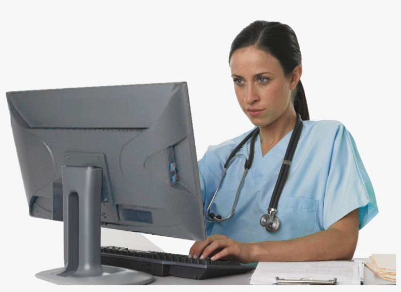 What Meaningful Use Means To Nurses - Nurse Using Computer - 970x671 ...