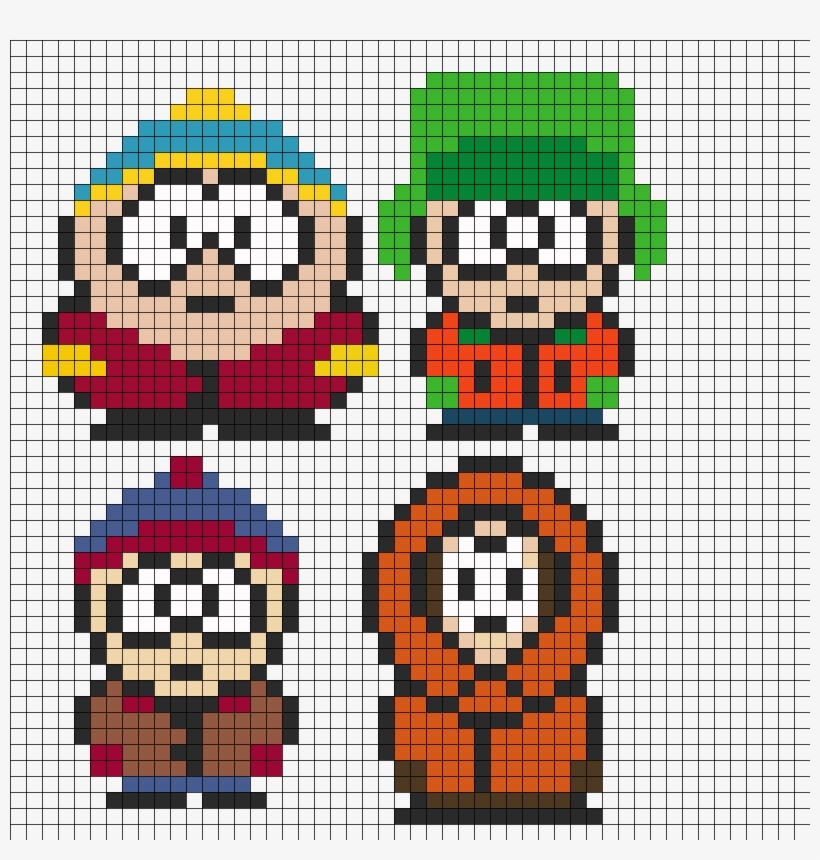 South Park Perler Bead Pattern - Kandibylina Rave Kandi! 5 Random ...