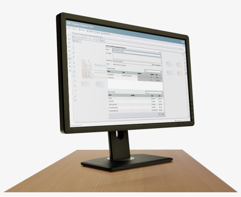 Sas Real-time Decision Manager Shown On Desktop Monitor - 960x800 PNG ...