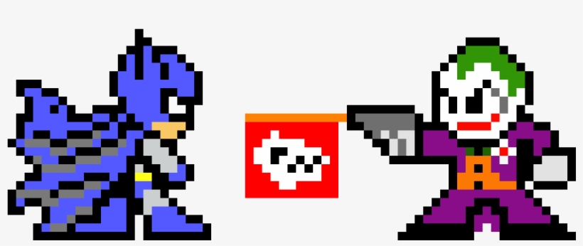 Batman V Joker Pixelart - Pixel Batman And Joker - 1328x592 PNG ...