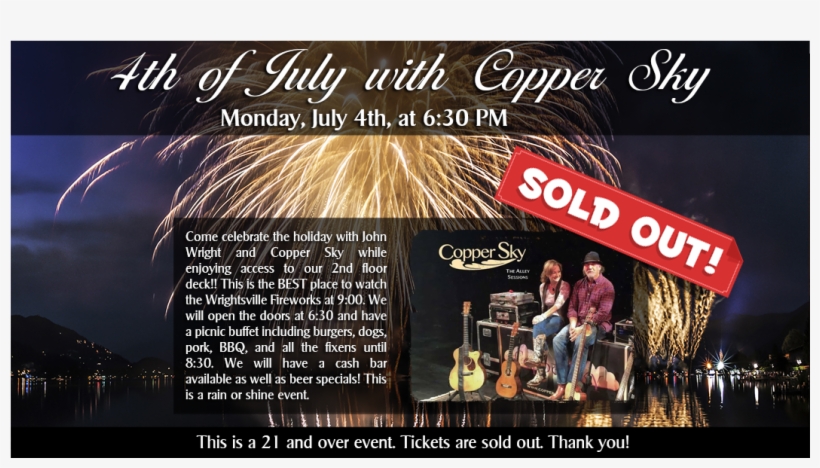 2016 July 4th Slider Sold Out - Flyer - 1400x600 PNG Download - PNGkit