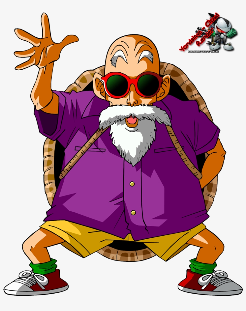 Provides Comic Relief - Master Roshi Goku Krillin Art - 820x1000 PNG ...