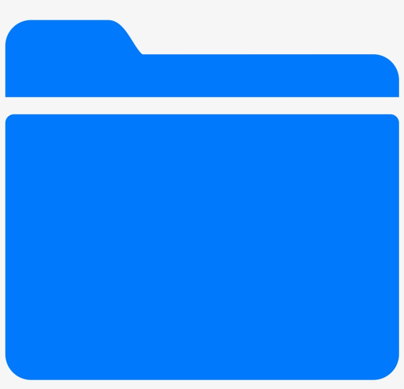 Folder Filled Icon - Cobalt Blue - 1600x1600 PNG Download - PNGkit