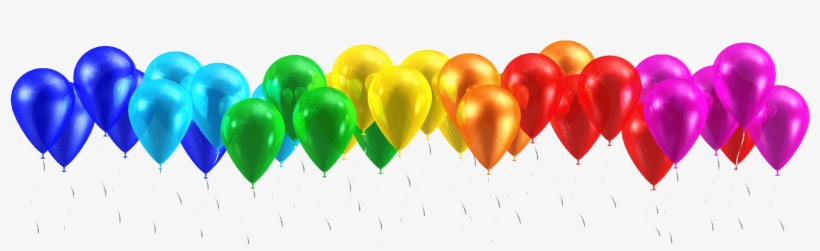Balloon Clipart Row - Balloons In A Row Clipart - 1600x431 PNG Download ...