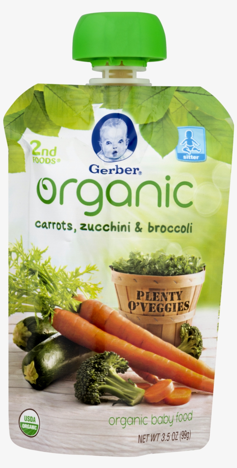 Gerber Organic 2nd Foods Baby Food, Carrots, Zucchini - Gerber 2nd ...