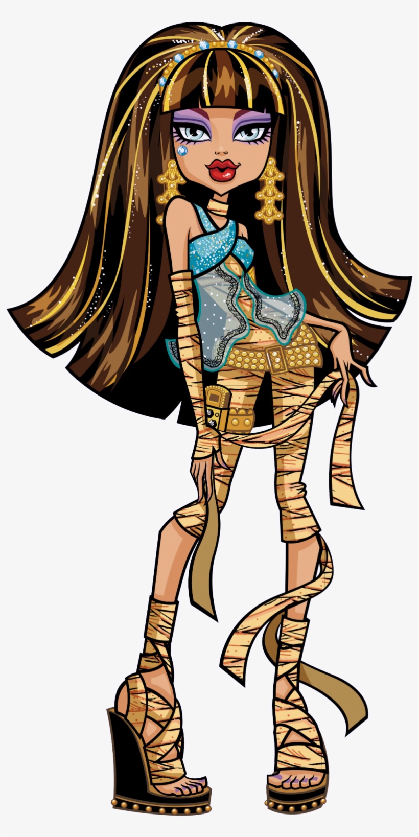 Cleo Full Face - Monster High Cleo De Nile Png - 998x1945 PNG Download ...