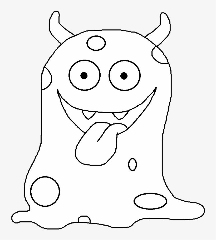 Monster Clipart Black And White