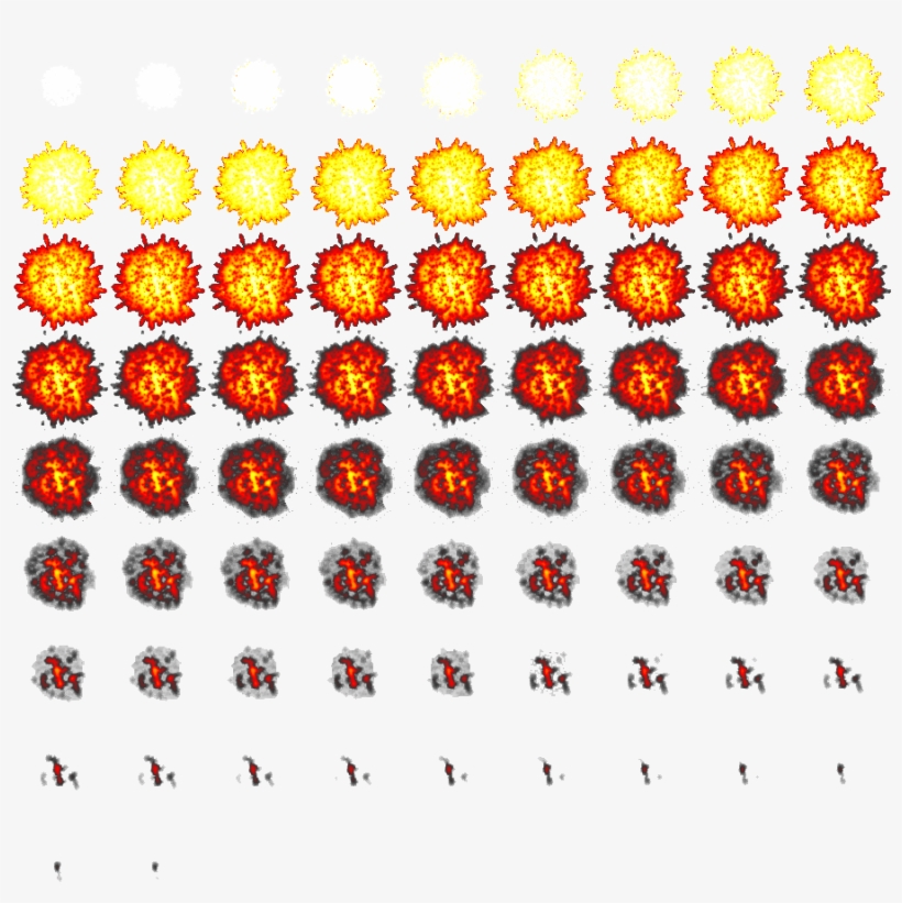 Explosion Sprite Png - 2d Explosion Sprite Sheet - 900x900 PNG Download ...