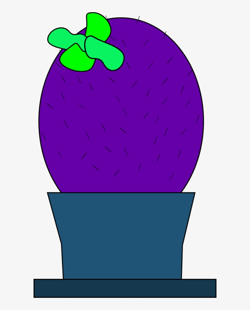 Cactus Plant In A Pot - Clip Art - 600x938 PNG Download - PNGkit