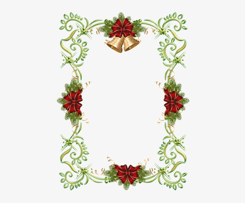 Christmas Bells & Bows Stationery Printer Paper - 450x600 PNG Download ...