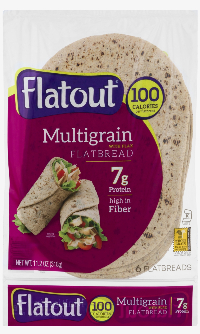 Flatout Flatbread Multigrain With Flax - 1800x1800 PNG Download - PNGkit
