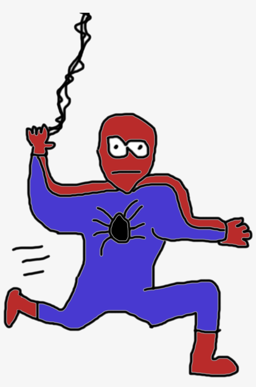 Drawn Spiderman Terribly - Poorly Drawn Spider Man - 988x1432 PNG ...