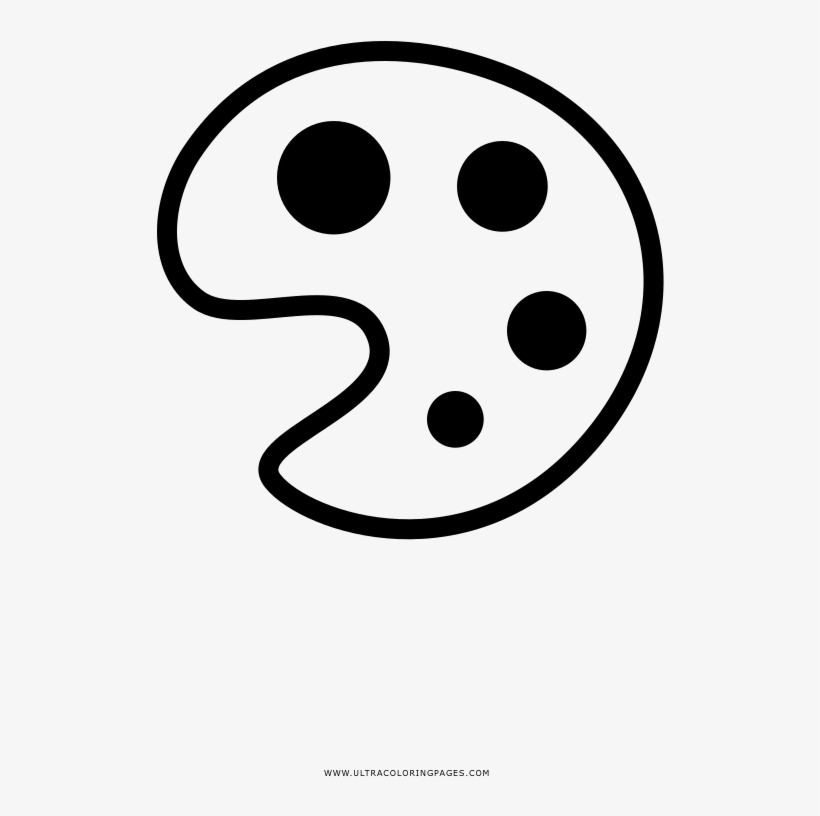 Paint Palette Coloring Page - Line Art - 1000x1000 PNG Download - PNGkit