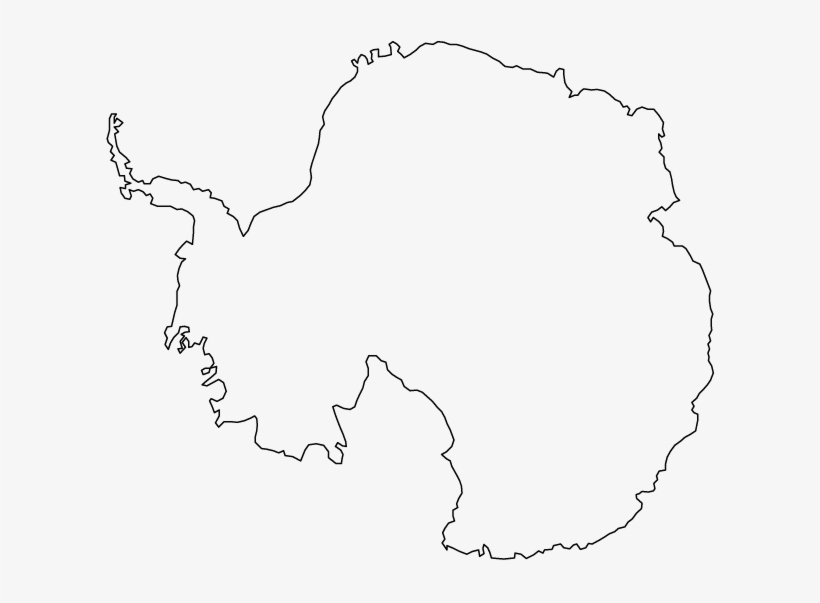 Outline world map with antarctica