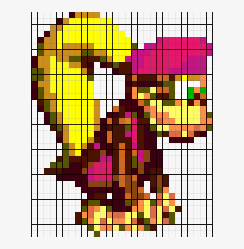 Dixie Kong Perler Beads Pattern - Donkey Kong Country Pixel Art ...