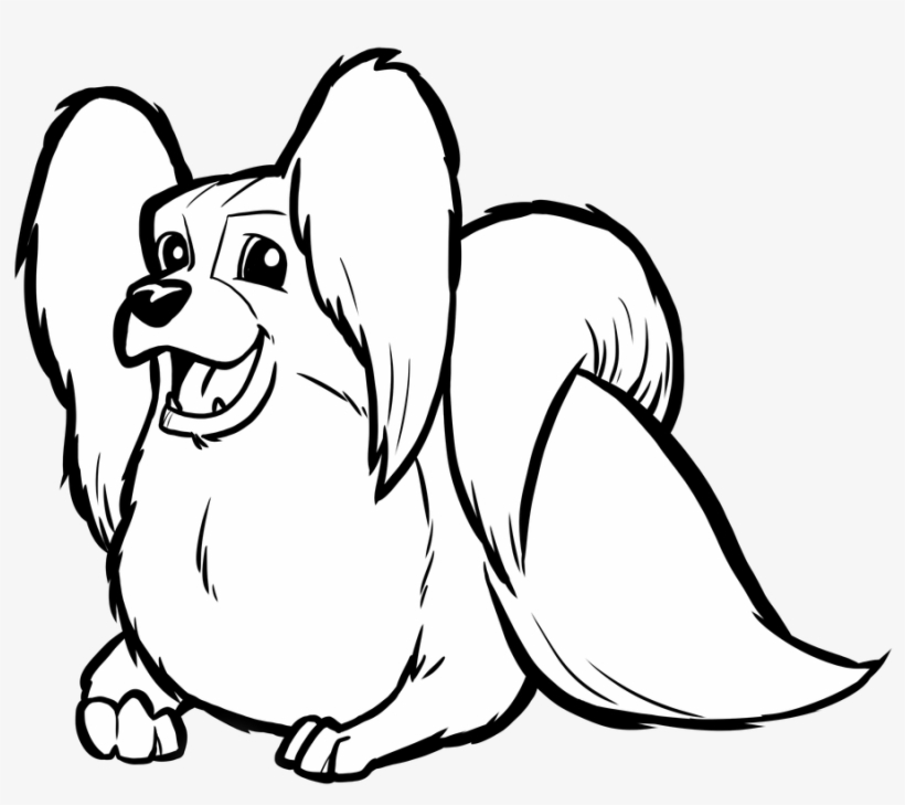 Download Transparent Papillon Colouring - Coloring Pages Papillon - PNGkit