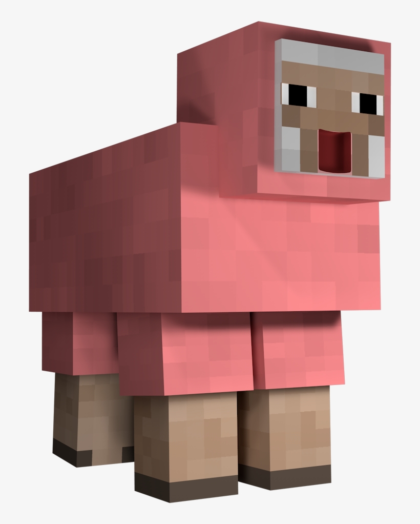 Download Transparent Minecraft Sheep Png - Minecraft Pink Sheep Png ...