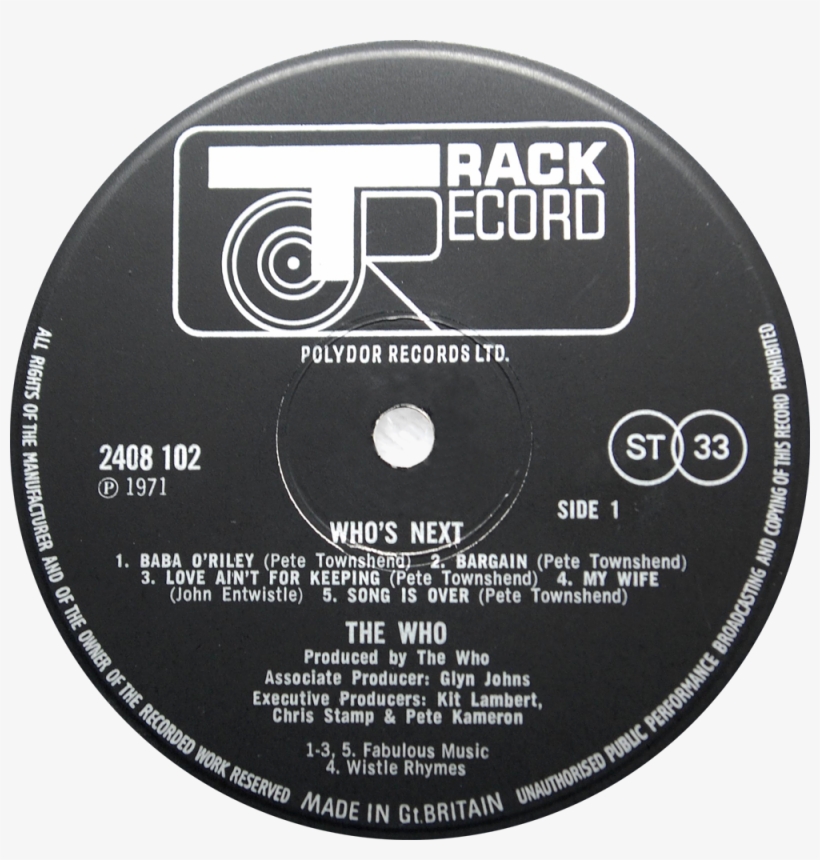 Download Transparent 2408102 Who's Next Label - Who's Next Vinyl - PNGkit