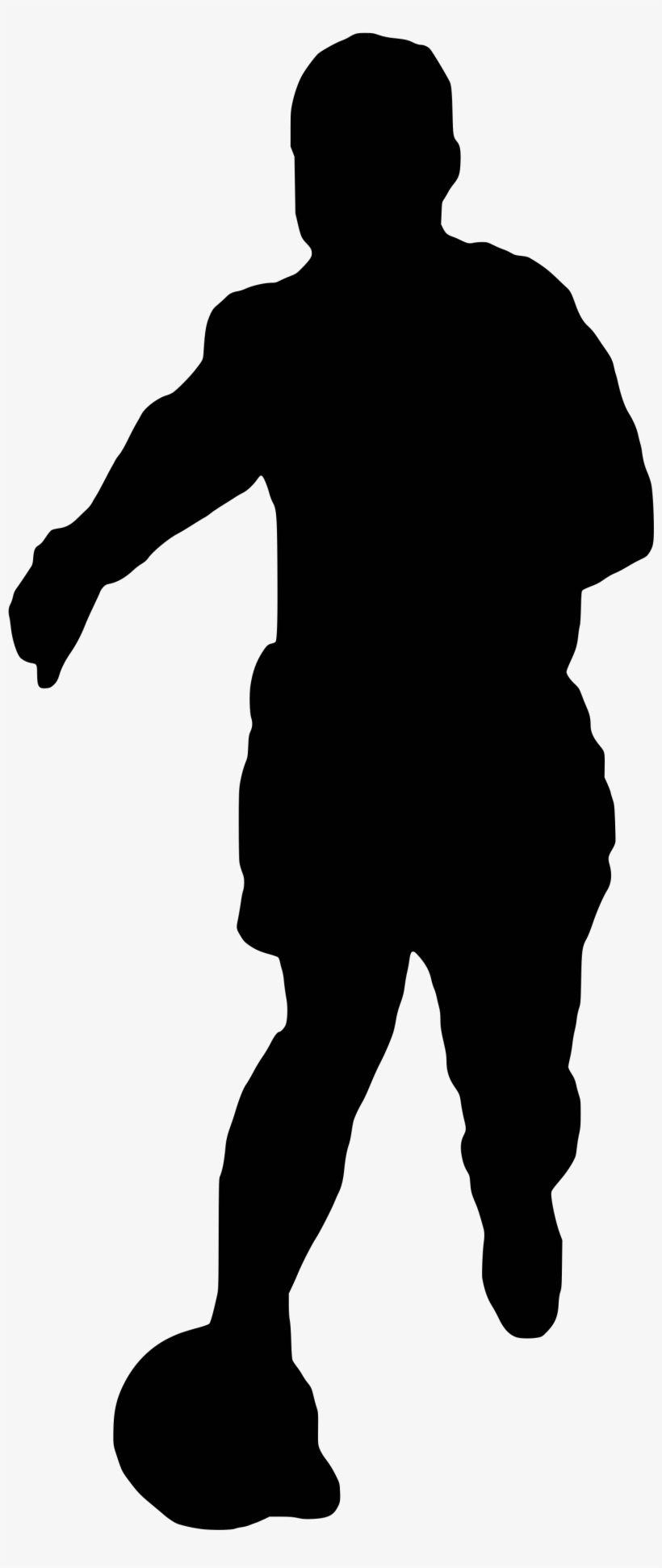 Open - Black Football Player Png - 1000x1750 PNG Download - PNGkit