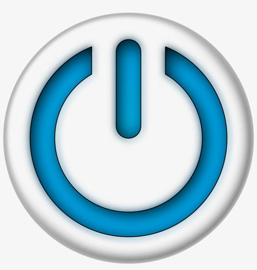 This Free Icons Png Design Of Blue Power Sign Button - 2400x2400 PNG ...