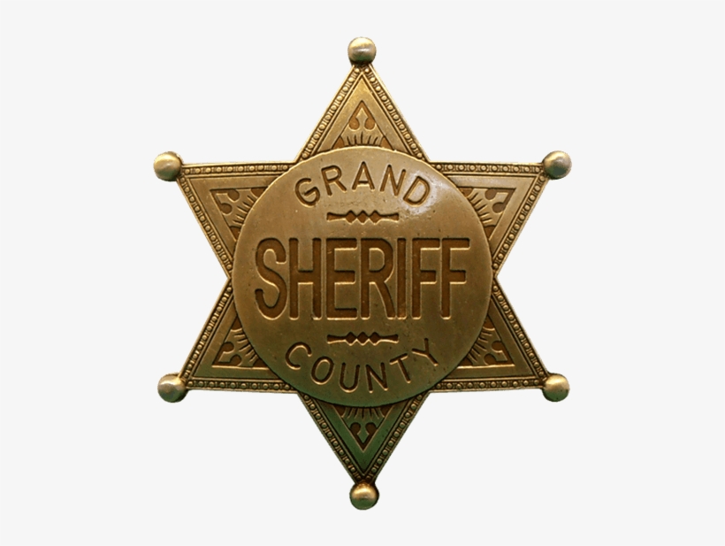 Brass Grand County Sheriff Badge - Estrella Del Sheriff Vector ...