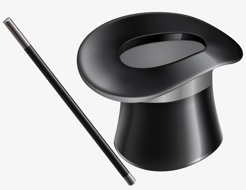 Hat And Wand Png Clip Art Gallery - Magic Hat And Wand Png - 8000x5793 ...