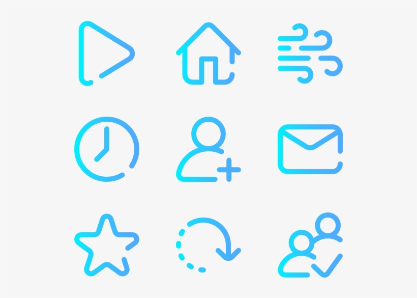Ui Interface - Gradient Icons - 600x564 PNG Download - PNGkit
