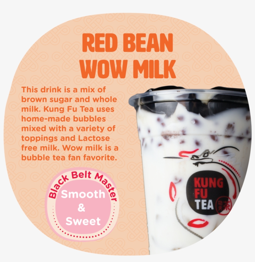 Red Bean Wow Milk From Kung Fu Tea - Kung Fu Tea - 1000x1000 PNG ...
