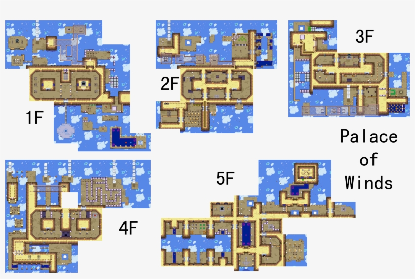 Legend Of Zelda, The - Minish Cap Palace Of Winds Map - 4000x2500 PNG ...