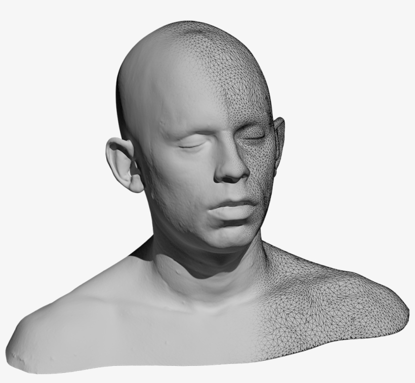 Download Transparent High Resolution 3d Scan Of Person's Face - 3d Male ...