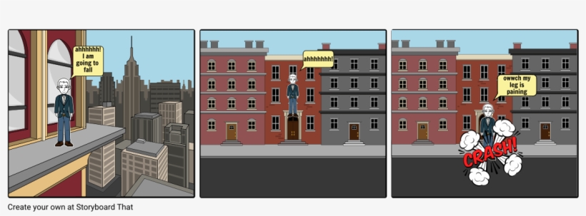 Man Falling - Storyboard - 1164x385 PNG Download - PNGkit
