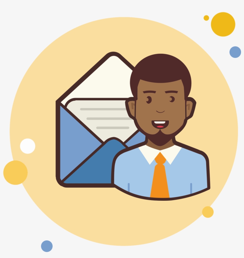 Man With Mail Icon - Email - 1600x1600 PNG Download - PNGkit