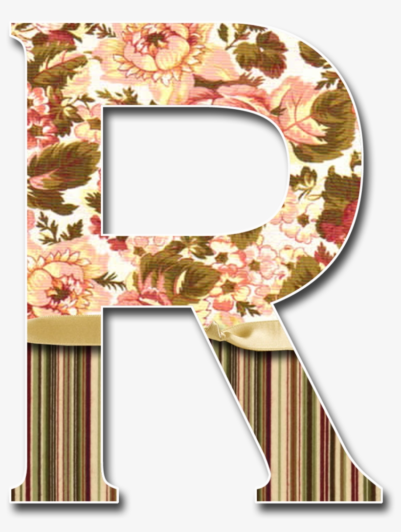 R Name Alphabet Images Pictures Symbols Letters Name - Floral Fabric ...