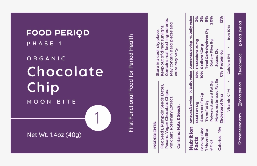 Organic Chocolate Chip Chocolate Hazelnut Moon Bites - Chocolate ...