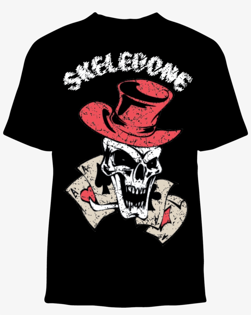 Skelebone Short Sleeve T-shirt, 4 Aces Skull - Roupa De Marca ...