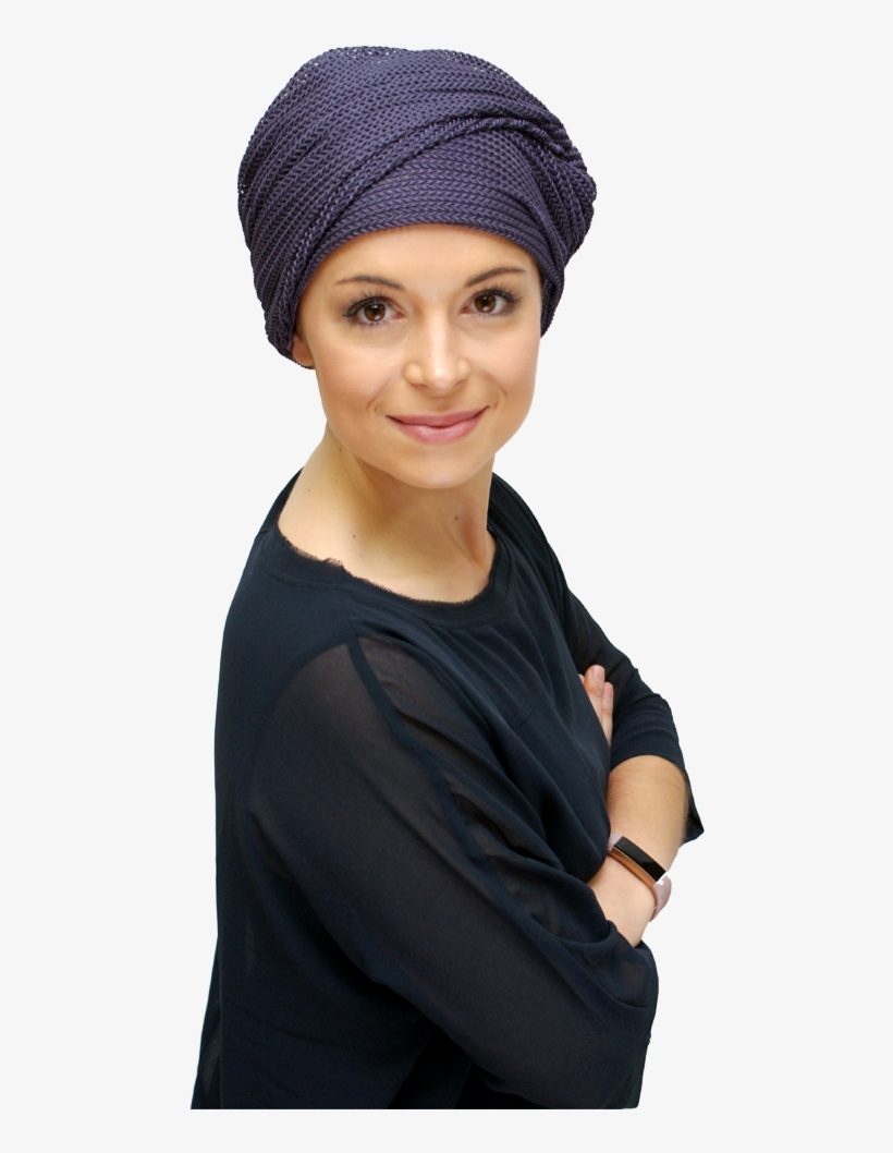 Elegant Purple Chemo Hat Turban - Ladies Fashion Head Turbans ...