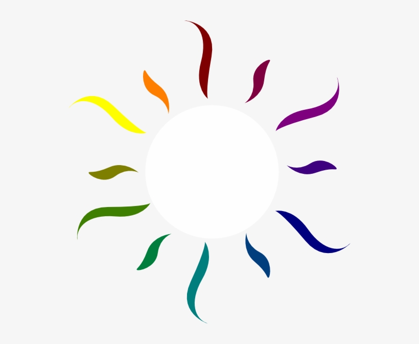 Rainbow Sun Rays Svg Clip Arts 552 X 593 Px - 552x593 PNG Download - PNGkit