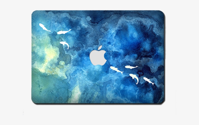 Download Transparent Blue Fish Macbook Skin - Macbook 貼膜 - PNGkit