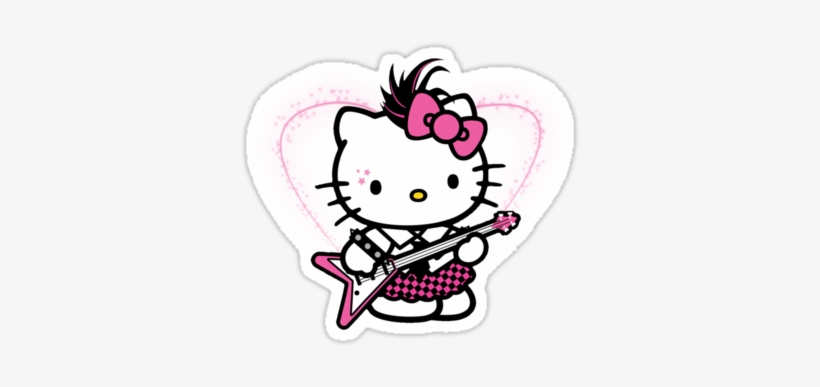 Hello Kitty Rockstar - Kitty Rocker - 375x360 PNG Download - PNGkit