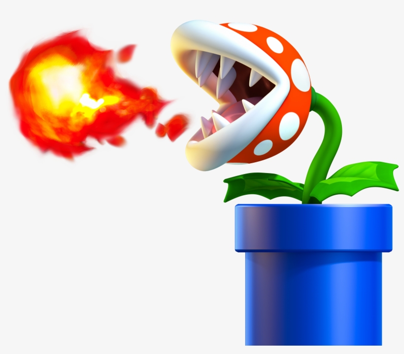 Enemy Art From New Super Mario Bros - Fire Piranha Plant Mario ...