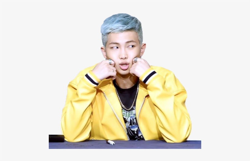 Blue Haired Namjoon Png - Namjoon Cute Png - 500x500 PNG Download - PNGkit