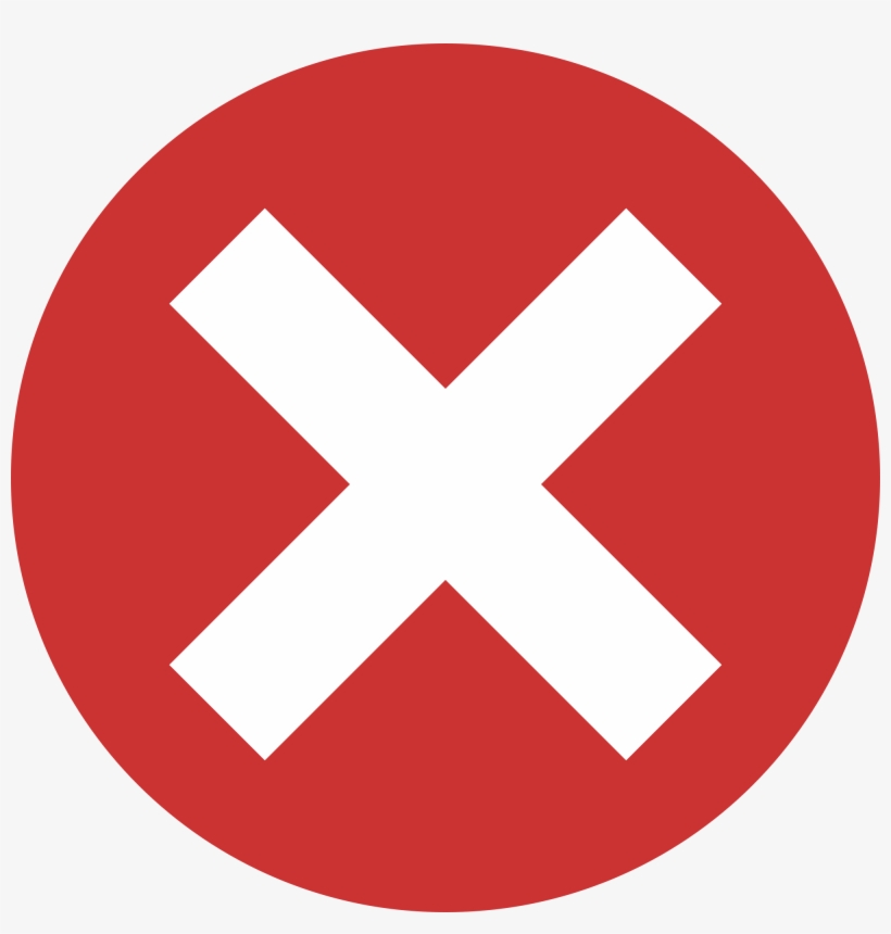 Download Transparent Red X In Circle - X .ico - PNGkit