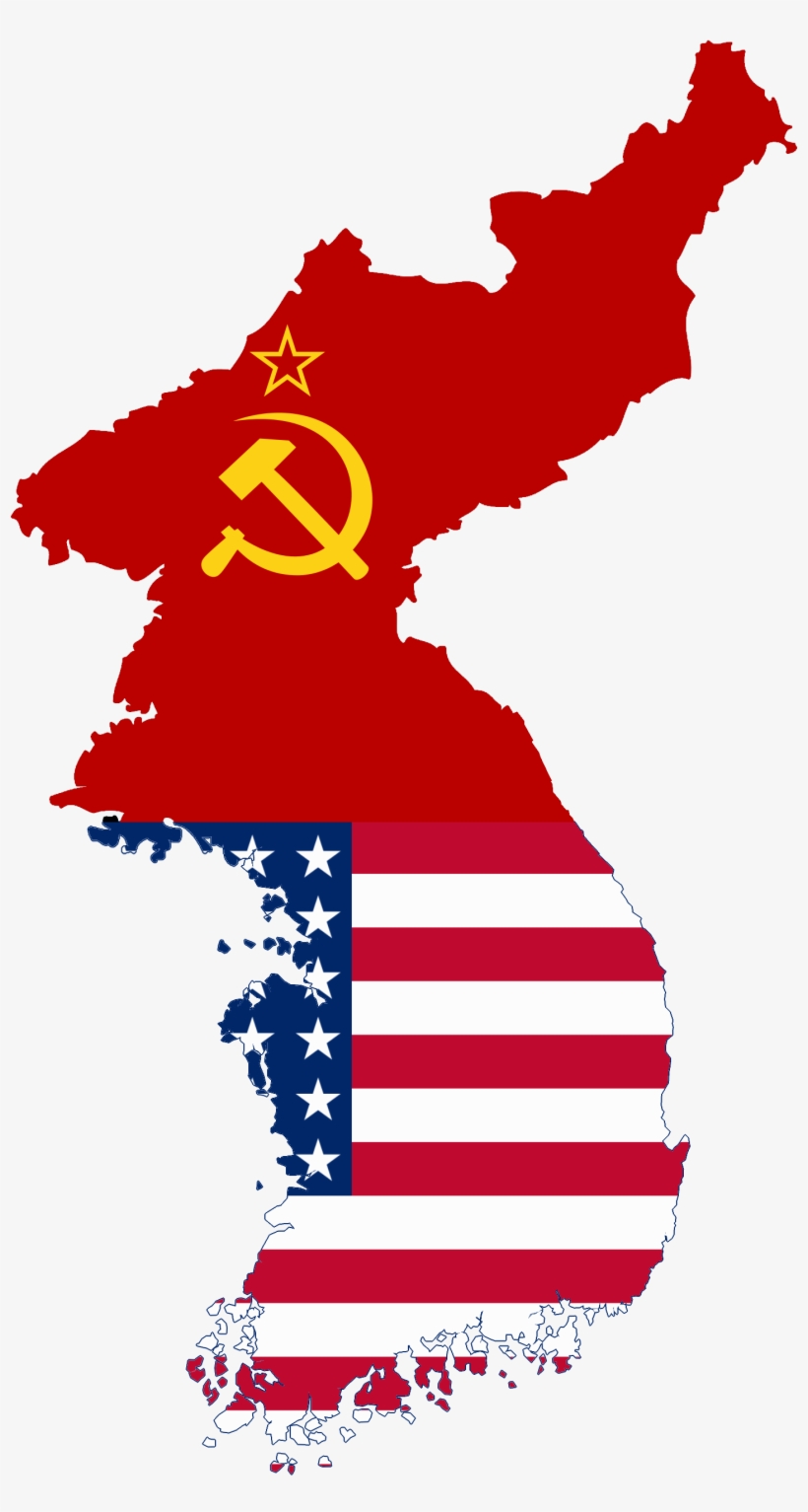 Flag Map Of Divided Korea - Map Of Korea 1945 - 1200x1620 PNG Download ...