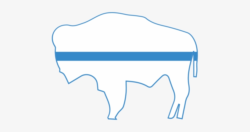 Thin Blue Line Buffalo Decal 4" - Thin Blue Line - 479x354 PNG Download ...