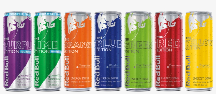 Red Bull Editions - Red Bull All Flavors - 1024x417 PNG Download - PNGkit