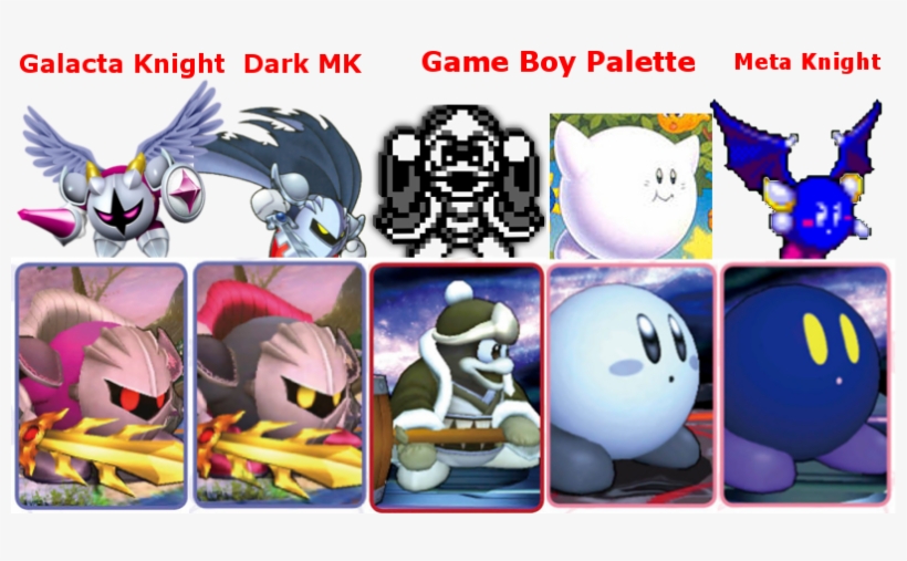 Galacta Knight Dark Mk Game Boy Palette Meta Knight - Super Smash Bros ...